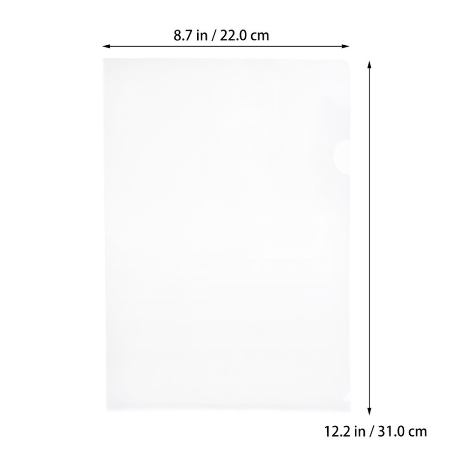 12 Pcs Clear Folders for Documents Sleeves Binders Project Pocket ...