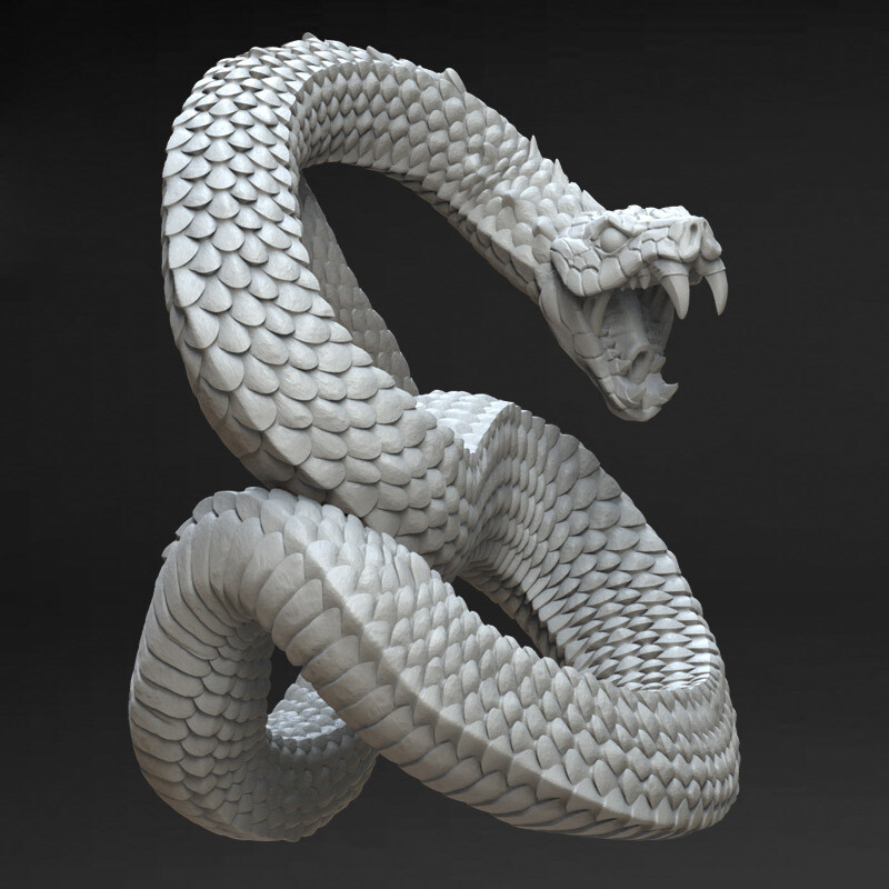 Big Snake Unpainted Figure Blank Kit Model GK 20cm New Hot Toy New In ...