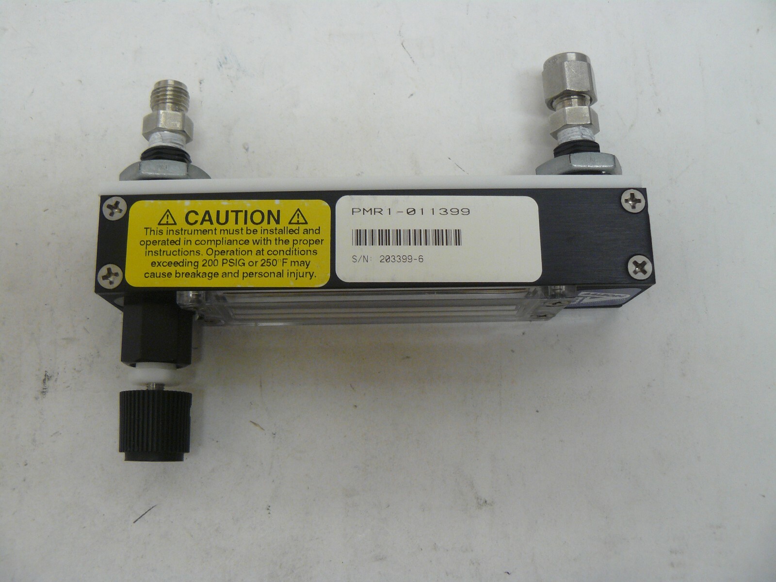 AALBORG INSTRUMENTS ROTAMETER PMR1-011399 0-65 PSI FLOW METER 200 PSIG ...