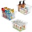 2/3/4 Clear Plastic Storage Bin Container Set- Pantry & Kitchen Fridge ...