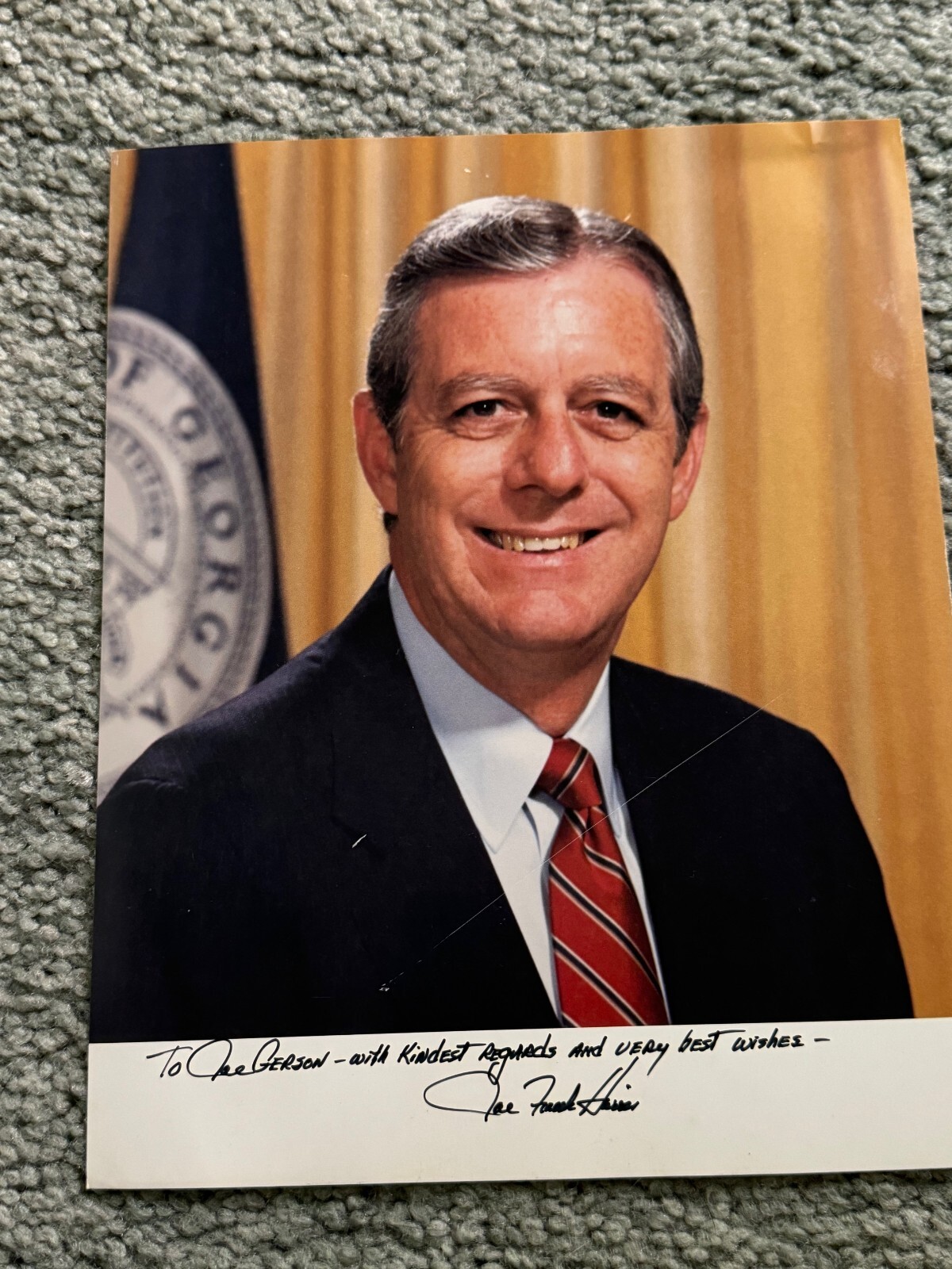 Georgia Governor Joe Frank Harris Autographed Signed Photo with ...