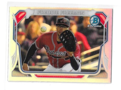 2014 Bowman Chrome Freddie Freeman Mini Refractor Die Cut MC-FF Braves ...