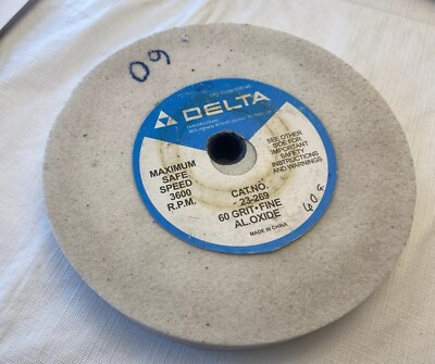 Delta Grinding Wheel 8" Diameter 60 Grit-Fine 23-269 White Wheel Read ...
