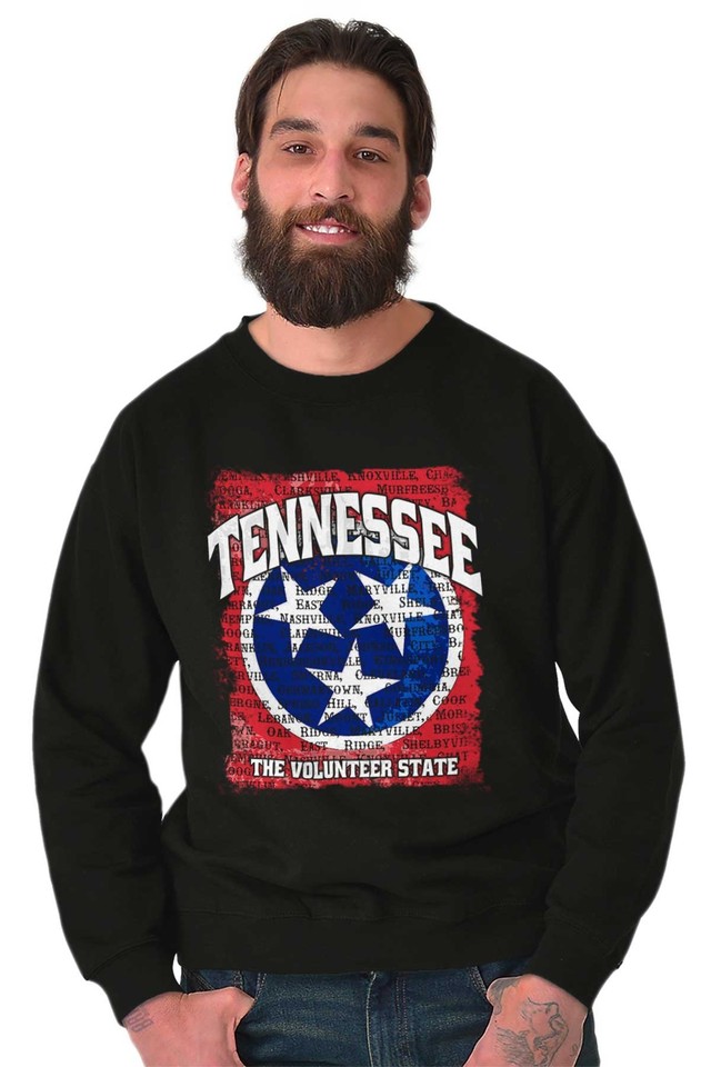 Tennessee Volunteer State Flag Vintage Gift Womens or Mens Crewneck ...