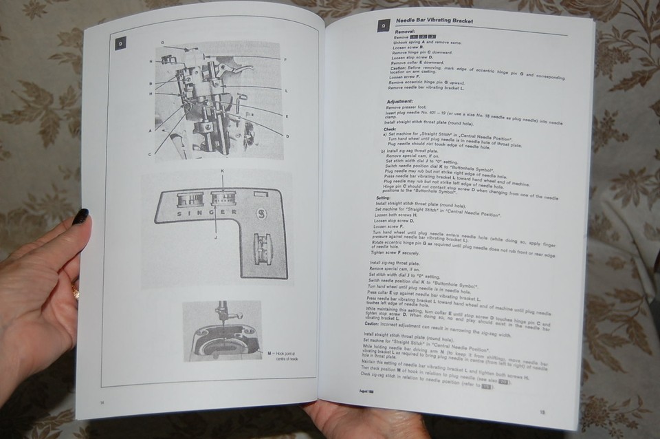 Professional Service Manual for Singer 700 706 708 720 726 728 Sewing ...