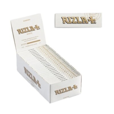 RIZLA WHITE STANDARD Regular Cigarette Rolling Papers 1 5 10 25 50 ...