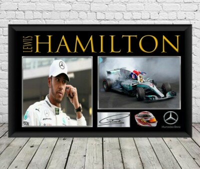 Lewis Hamilton Autographed Signed Photo Print Formula One Mercedes ...