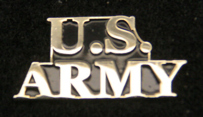 US ARMY Script LOGO LAPEL HAT PIN UP VETERAN MILITARY USA RETIREMENT ...