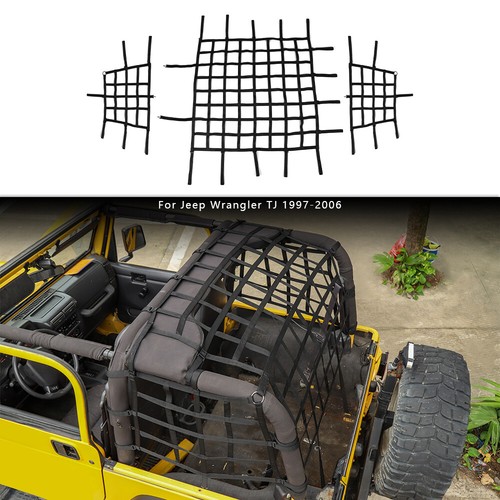 Car Mesh Roof Restraint Protective Cargo Trunk Net for Jeep Wrangler TJ ...