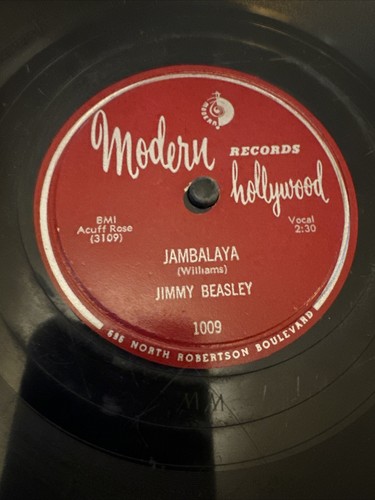 Modern Hollywood 78 RPM Jimmy Beasley - Jambalaya / My Happiness 1009 V ...