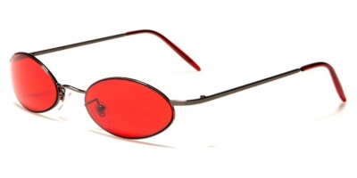 NEW ROUND RED LENS WOMENS SUNGLASSES DECO RETRO 90'S UV400 EYEDCLR16001 ...