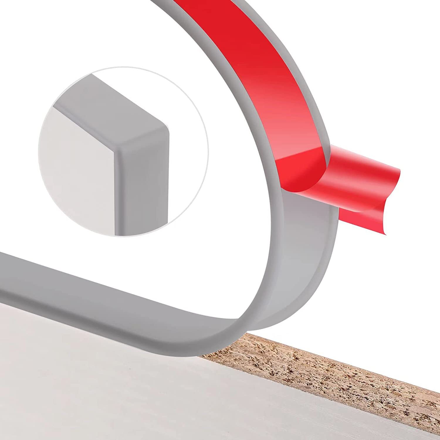 5M U-Shape Flexible Edge Banding Self Adhesive Furniture Edge Molding ...