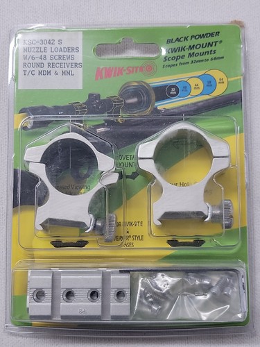 Kwik-site scope mount set muzzleloader w/6-48 screws round recievers TC MDM MML | eBay