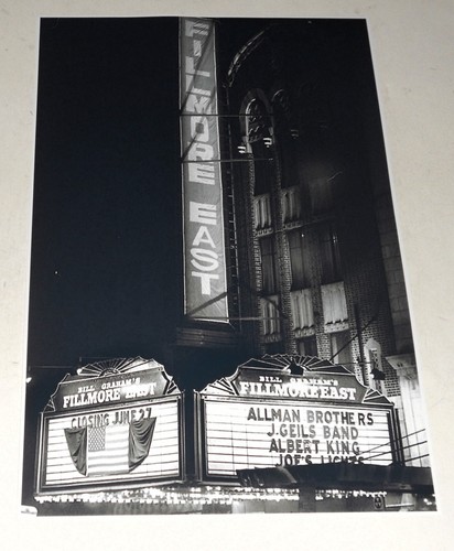 Fillmore East Bill Graham NYC '68-71 Last Concert Allman, J Geils ...