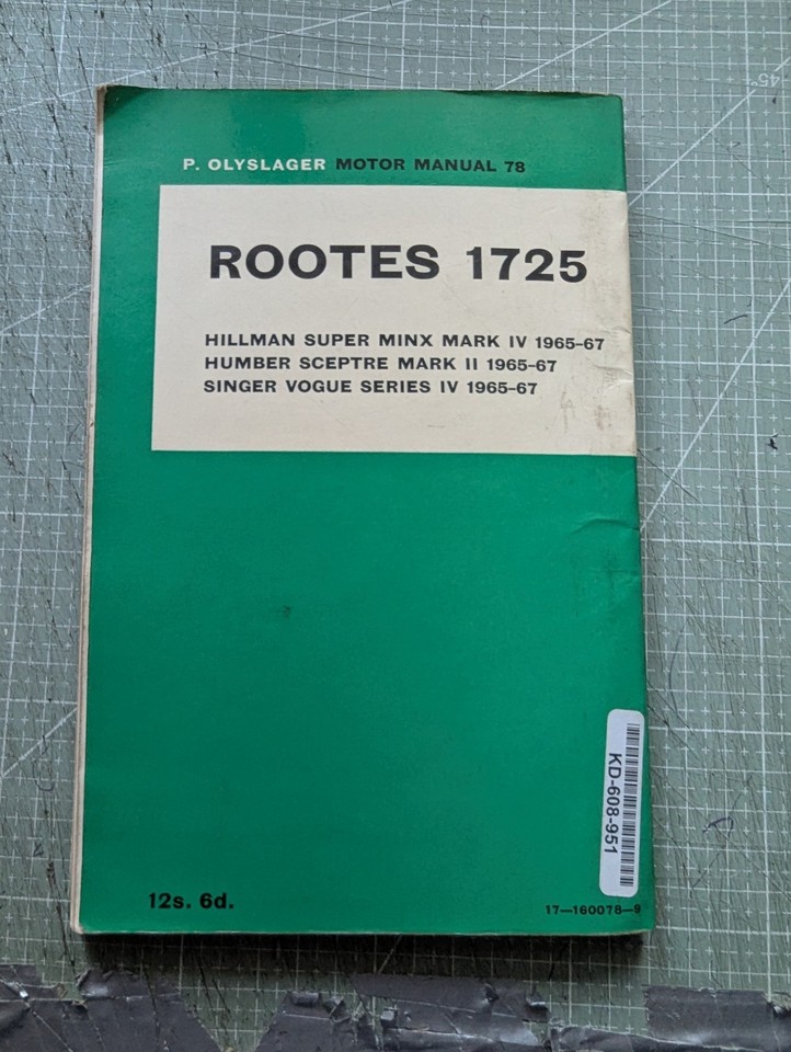 Hillman Super Minx MK4, Humber Sceptre MK2, & Singer Vogue Series 4 ...