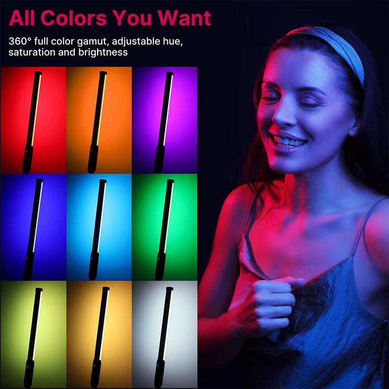 Handheld RGB Colorful Stick Light 19.68 inch Handheld LED Light Wand ...