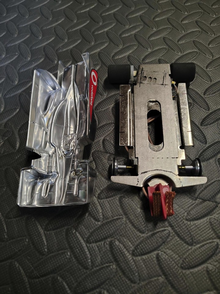 Slot car 1/24, F1 body, flex chassis, new 42K RPM motor with BB and new ...