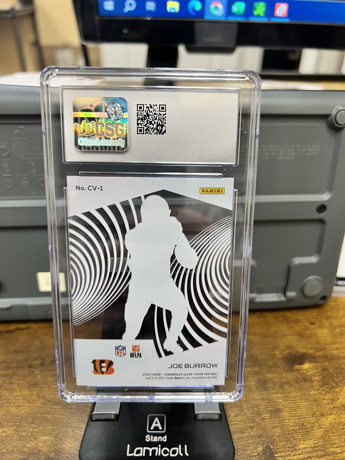 2020 Panini Chronicles - Clear Vision Rookies #CV-1 Joe Burrow (RC) CGC ...