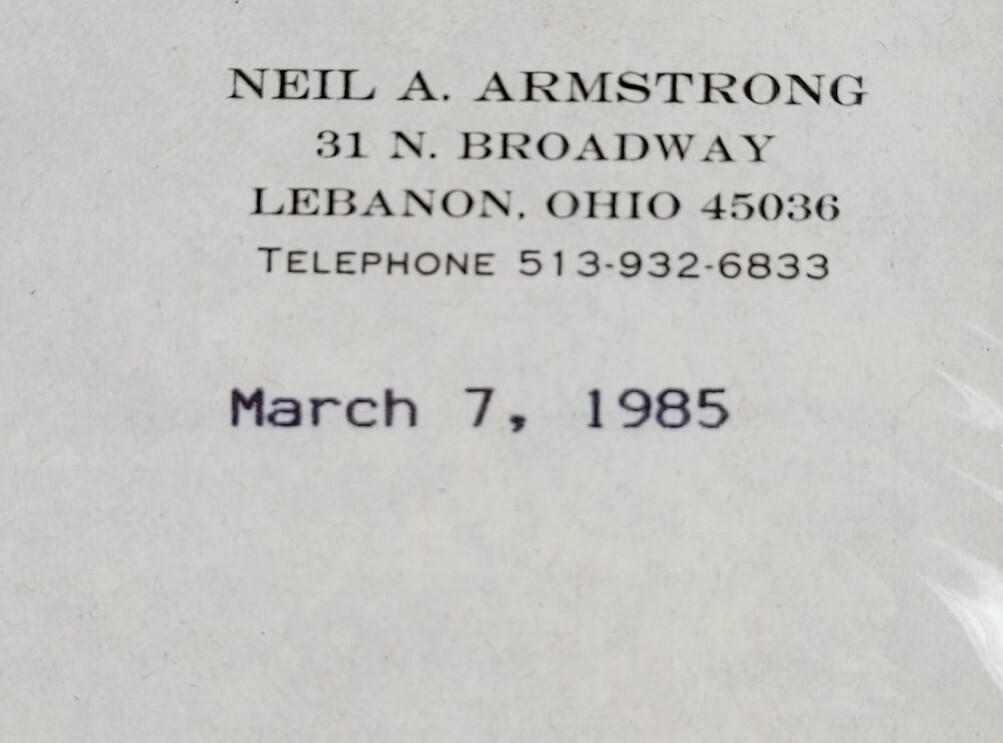Neil Armstrong Typed Signed Autograph Letter to Eagle Scout Boy Scouts ...
