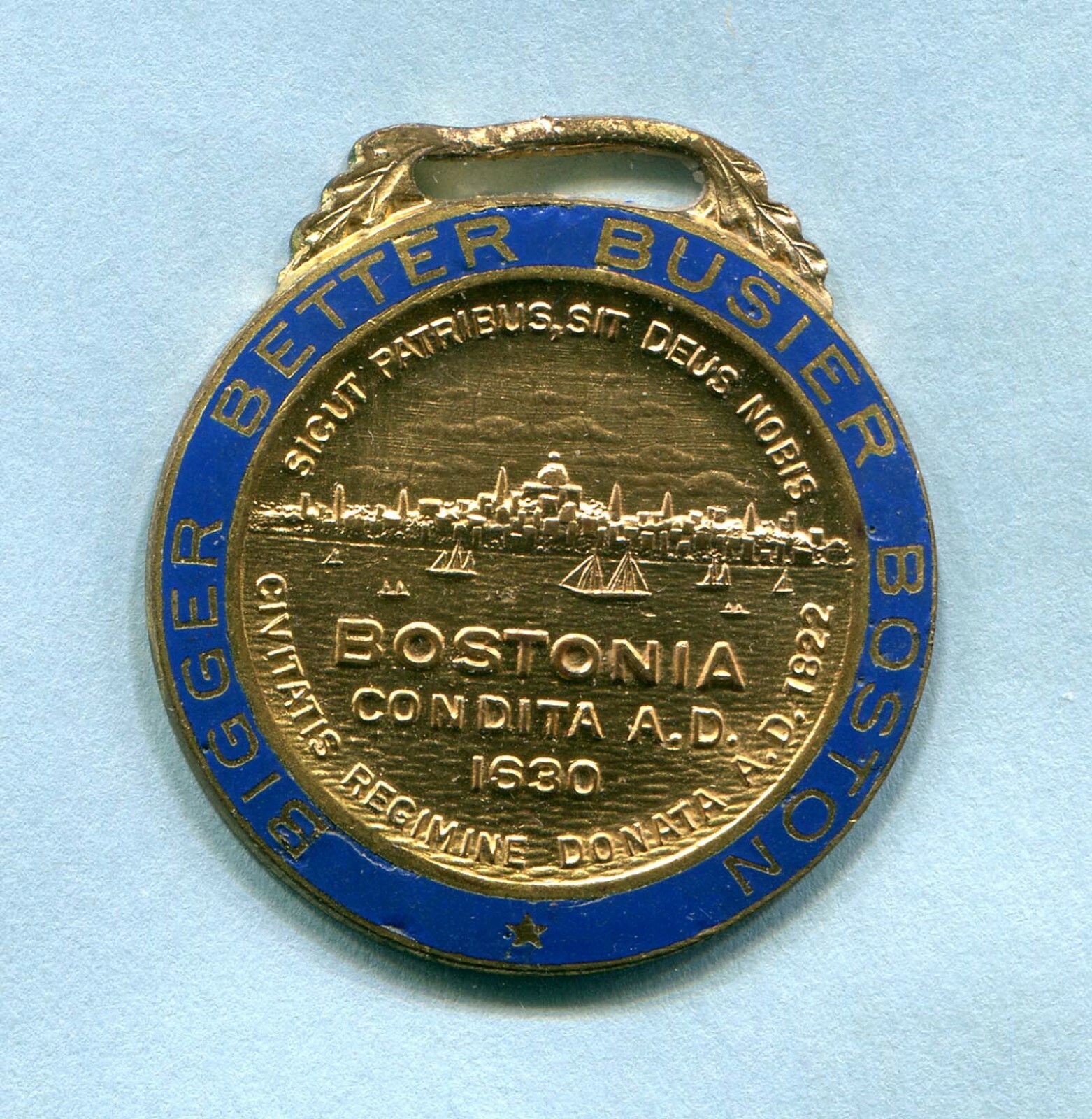 VINTAGE - WARD'S TIP-TOP WATCH FOB - SEAL OF BOSTON - BOSTONIA CONDITA ...