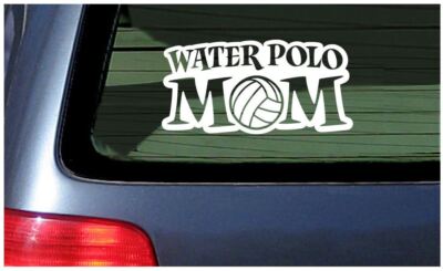 Water Polo Mom Vinyl Decal Sticker White Spirit Swimming Sport School ...