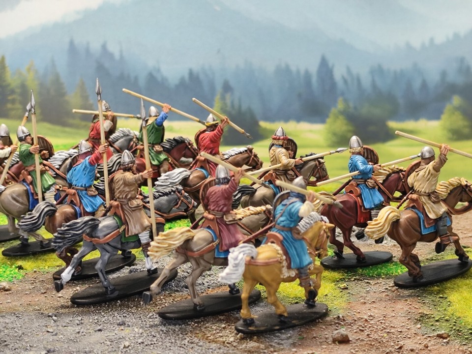 28mm Ancient DPS painted Dark age to Medieval Crusader Norman Cavalry ...