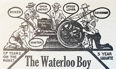 Antique 1910 WATERLOO BOY Gasoline Engine Company Vtg Print Ad~Iowa ...