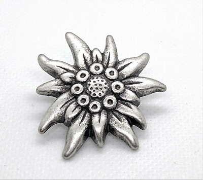 Lot of 5 Pins EDELWEISS Small Alpine Flower Metal Hat Pins AUSTRIA ...