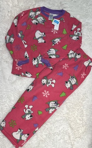 NWT THE CHILDREN'S PLACE GIRLS 5-6 POLAR BEAR FLEECE PAJAMAS 2 PIECE ...