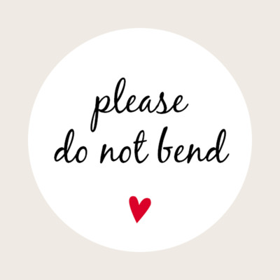 Please Do Not Bend Round Stickers for Postage / Mail 37mm, 35 Per Sheet ...