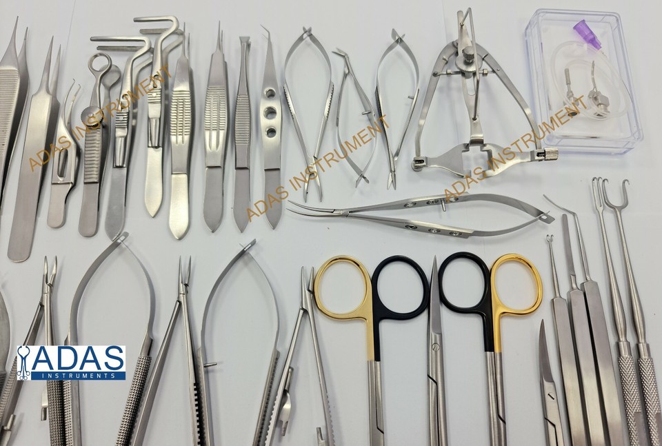Micro Ophthalmic Eye Instruments Set, Cataract Eye Surgery Instruments ...