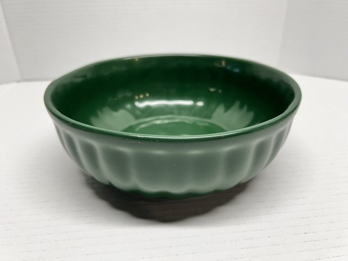 Vintage Cookson Pottery Green 8” Pottery Ribbed Bowl USA | eBay
