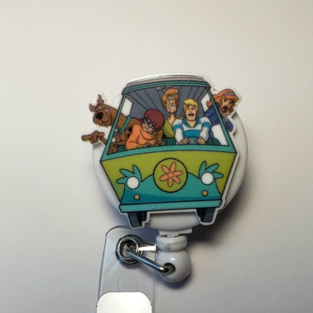 THE MYSTERY MACHINE, SCREAM, Badge Reel, Teacher, Nurse, ID Badge ...