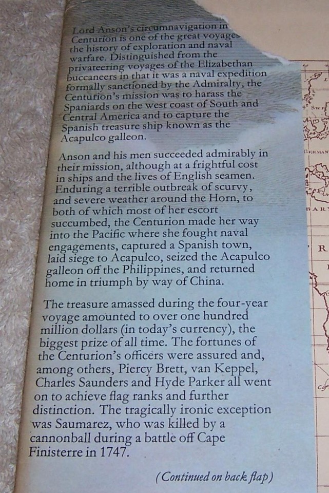 Log of the Centurion Leo Heaps hc/dj Captain Philip Saumarez HMS Lord ...