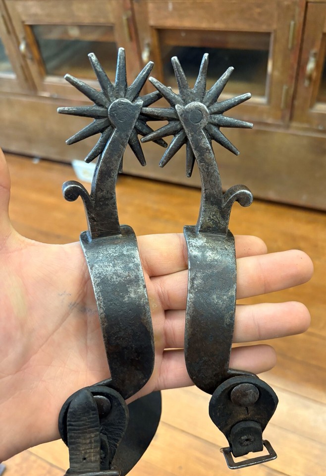 Original CANON CITY PRISON SPURS Silver Mounted Spurs WYO COLLECTION ...