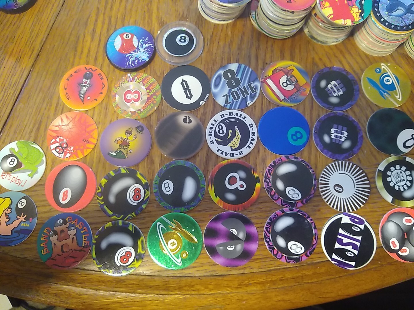 Vintage 8-ball Theme Pogs Bottle Caps Lot Of 31 - 29 Pogs 2 Slammers | eBay