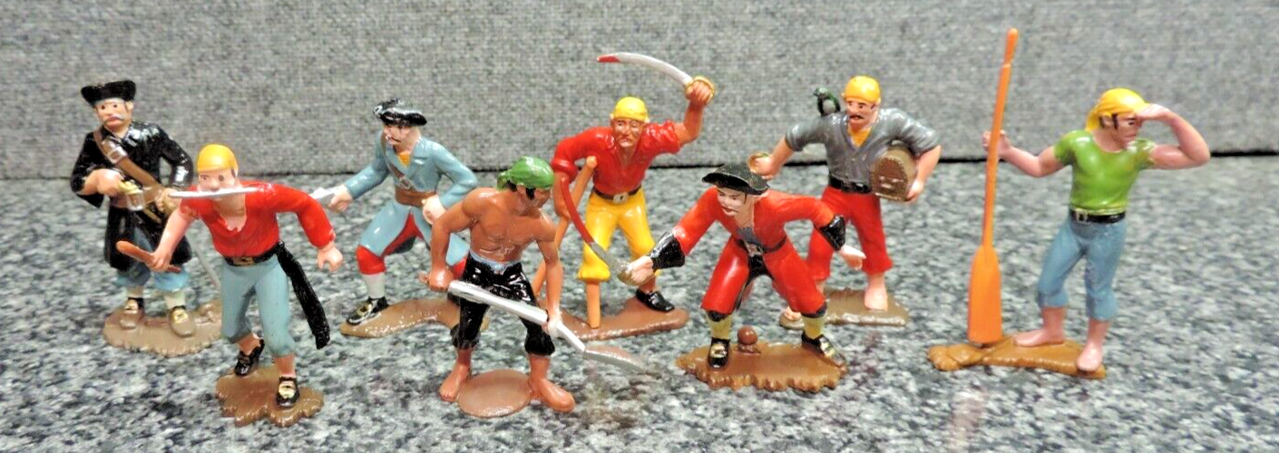 Vintage Marx 1970's Hard Plastic Warrior of the World Pirates Lot 8x | eBay