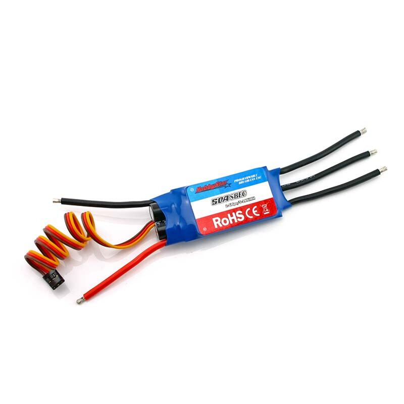 HobbyStar 50A Brushless Aircraft ESC, 5A SBEC Speed Control RC Plane ...