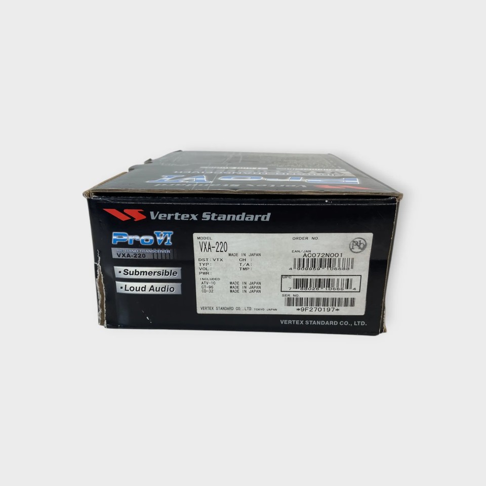 Vertex Standard Pro VI Air Band Radio Pilot Transceiver VXA-220 OPEN ...