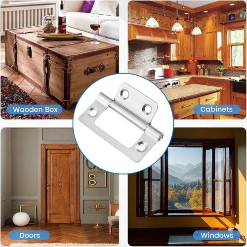 SDTC Tech 4-Pack Non-Mortise Door Hinges Bifold Butt Cabinet Silver | eBay