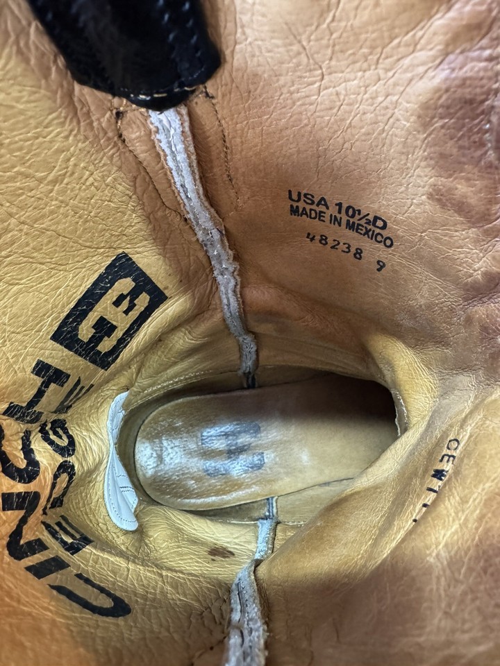 CINCH EDGE MEN'S SUPER AWESOME BOOTS W/GORGEOUS BLONDE! SZ 10.5 D ...