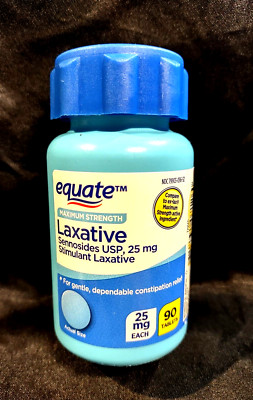 EQUATE..MAX STRENGTH..SENNOSIDES LAXATIVE..CAMPARE VS.EX-LAX MAX..90 ...