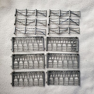 VINTAGE - 1960S "MARX" SILVER PLASTIC BARBED WIRE FENCE X 12 LOOK!! | eBay