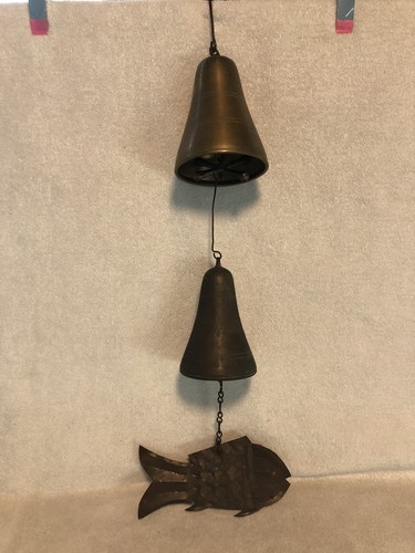 Primative Nautical Hanging Bells Wind Chime/Mobile With Fish Dangle | eBay