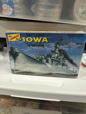 Vintage Battleship U.S.S. Iowa Model Construction Kit Paul Lindberg NOS ...