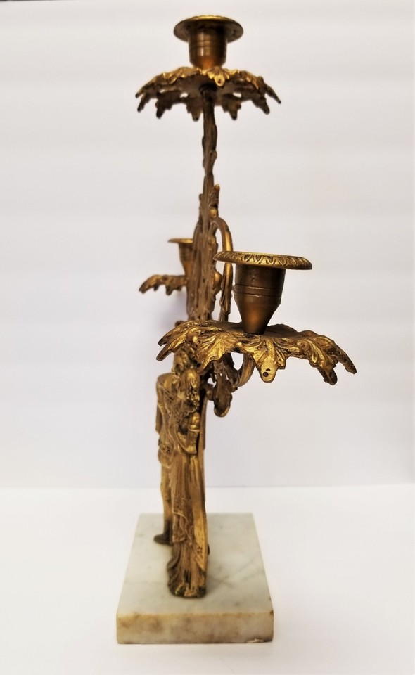 Antique Ornate Figural Gold Girandole Candelabra Renaissance Design ...