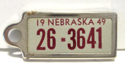 RARE VTG DAV Disabled Veterans Mini License Plate Key Chain Ring ...