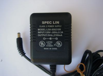 SPEC LIN ADAPTOR L5A-050210R 5VDC 2100mA | eBay
