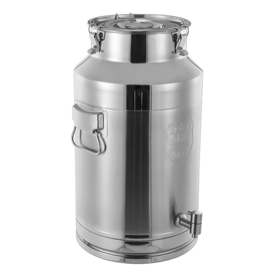 28L/35L Stainless Steel Milk Can Wine Pail Bucket Jug Oil Storage Tank ...