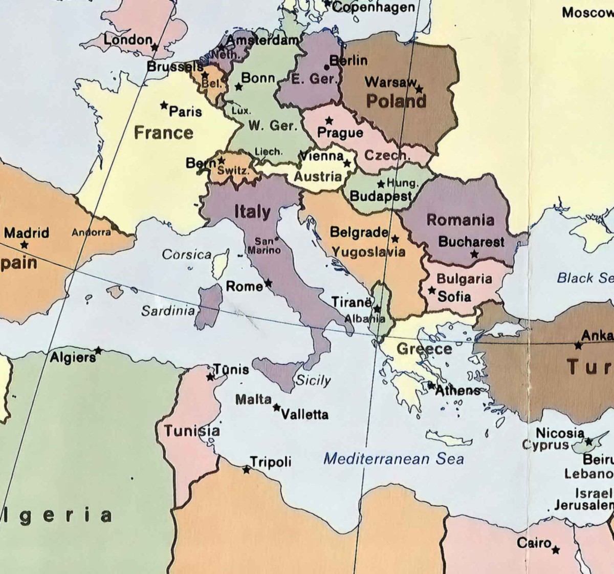 Map Of North Africa And Asia Modern World Map Vector & Photo (Free